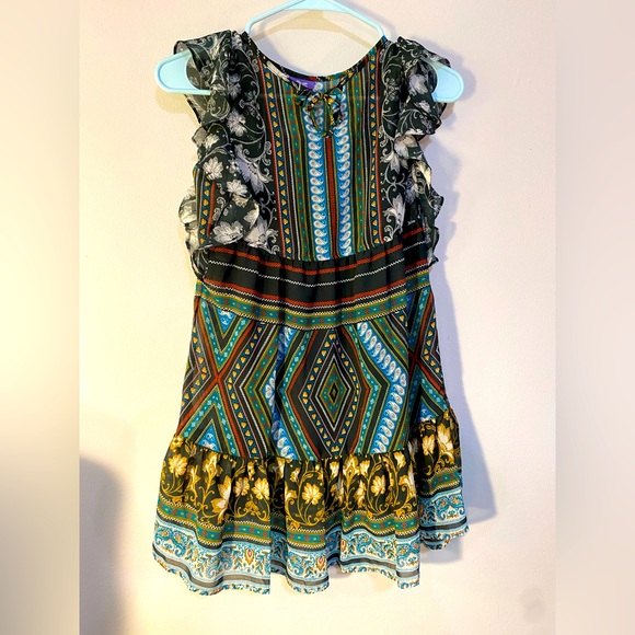 BeBop | Tops | Bebop Small Sheer Floral Paisley Colorful Ruffled Tank ...